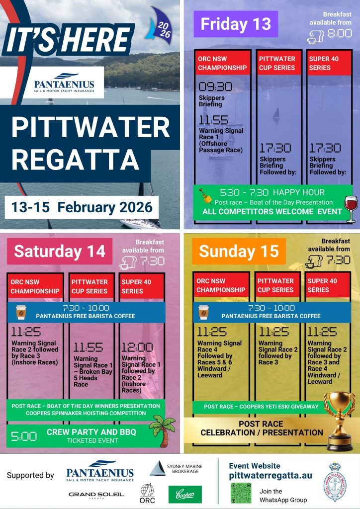 Pantaenius Pittwater Regatta | RPAYC | NSW Australia
